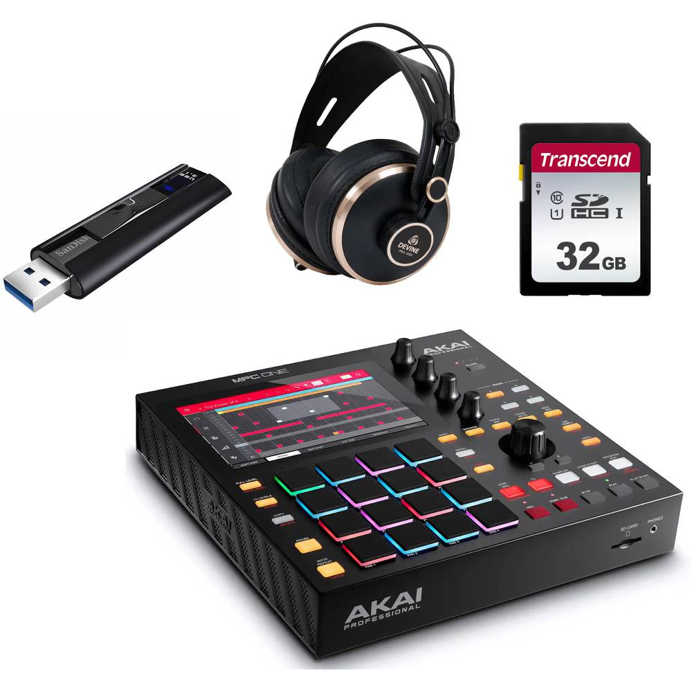 Akai Professional MPC One + Devine PRO 5000 koptelefoon, USB-stick en ...